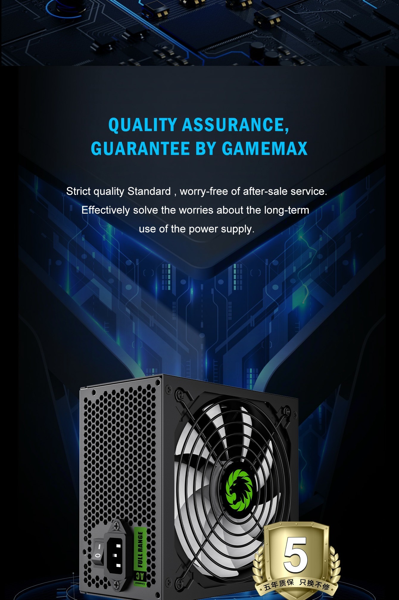 Nguồn máy tính GAMEMAX GP-500 Chính hãng, Giá siêu rẻ