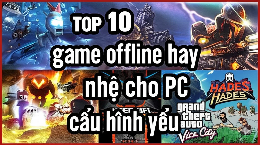 TOP 10 game offline hay nhẹ cho PC cấu hình yếu