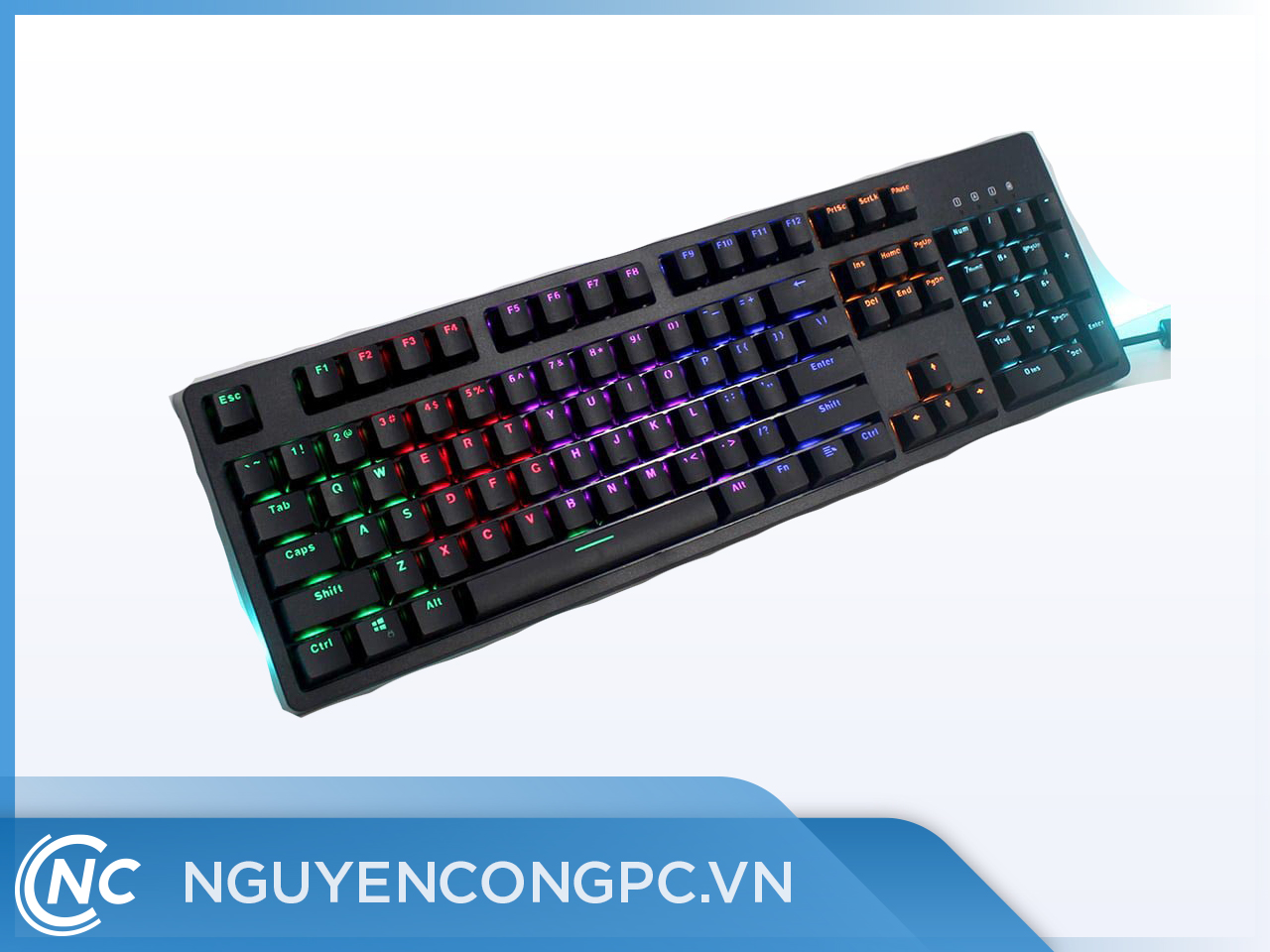 Bàn phím cơ Edra EK3104 Huano Blue/Brown/Red Switch (USB/ Đen/ Led rainbow)