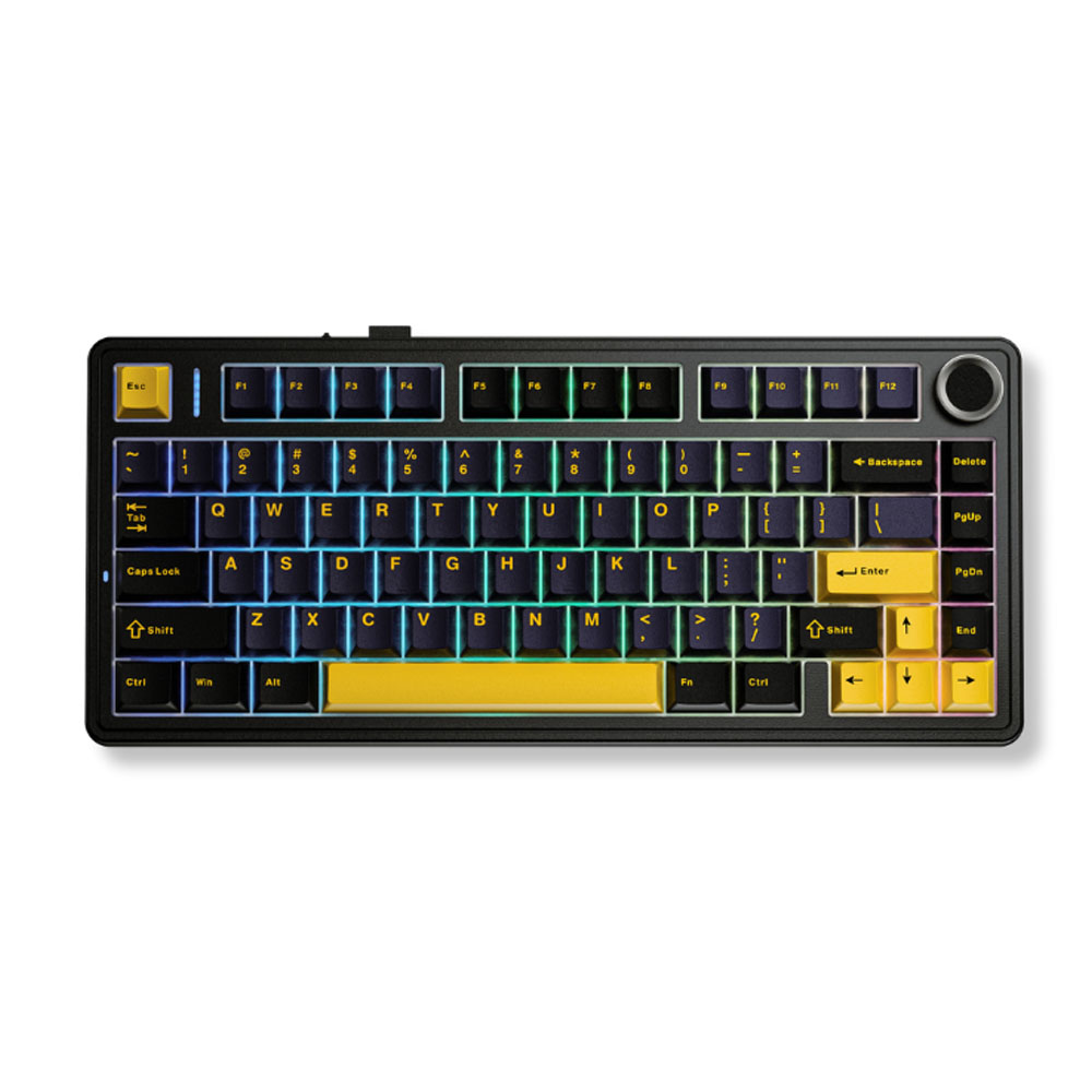 Bàn Phím Cơ GAMING AULA F75 Black (Đen, Wood V3 Switch)