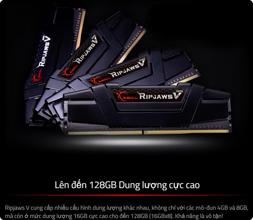 RAM G.Skill RIPJAWS V 8GB (8GBx1) Bus 3000MHz Cas16