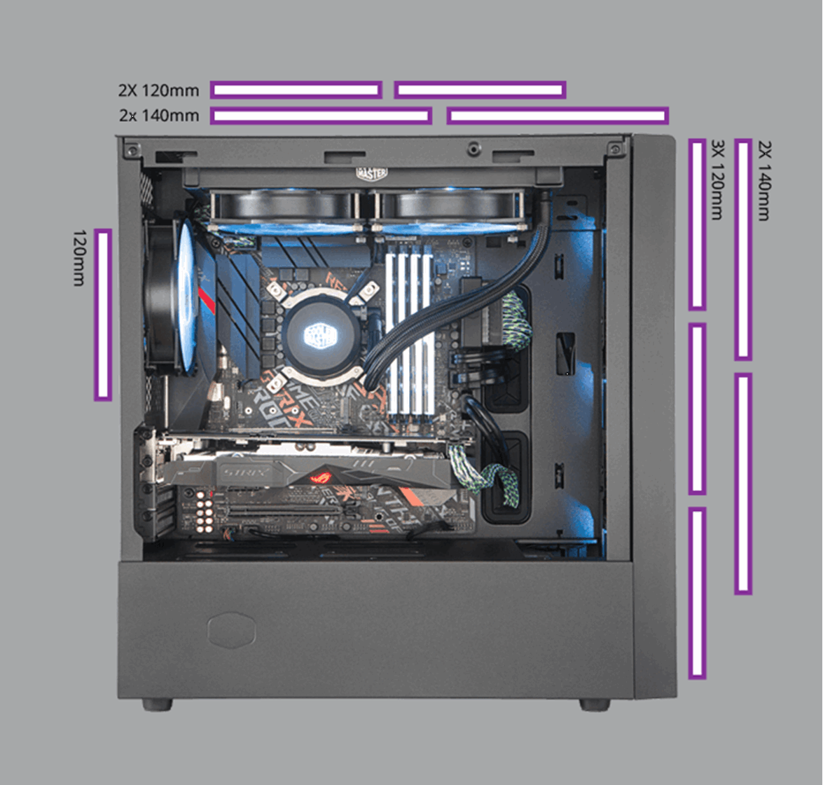 Vỏ Case Cooler Master MasterBox NR400 (M-ATX/Mini Tower/ màu đen)